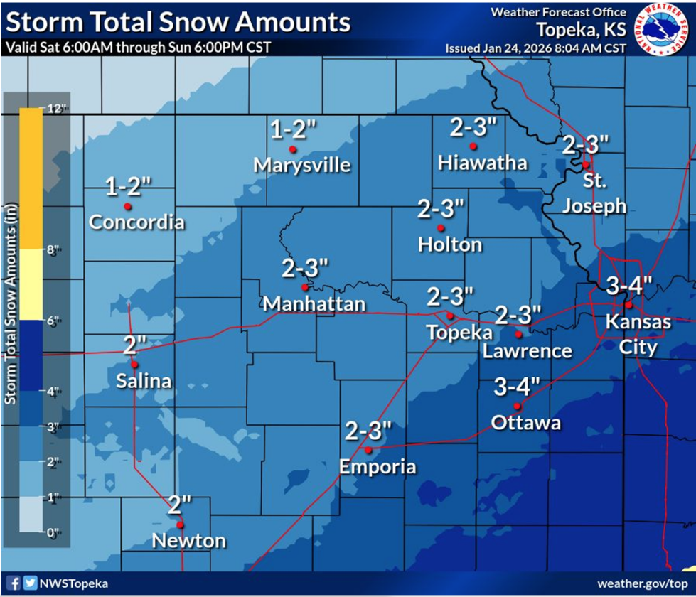 National Weather Service backs off snow totals for Lawrence, but warns ...